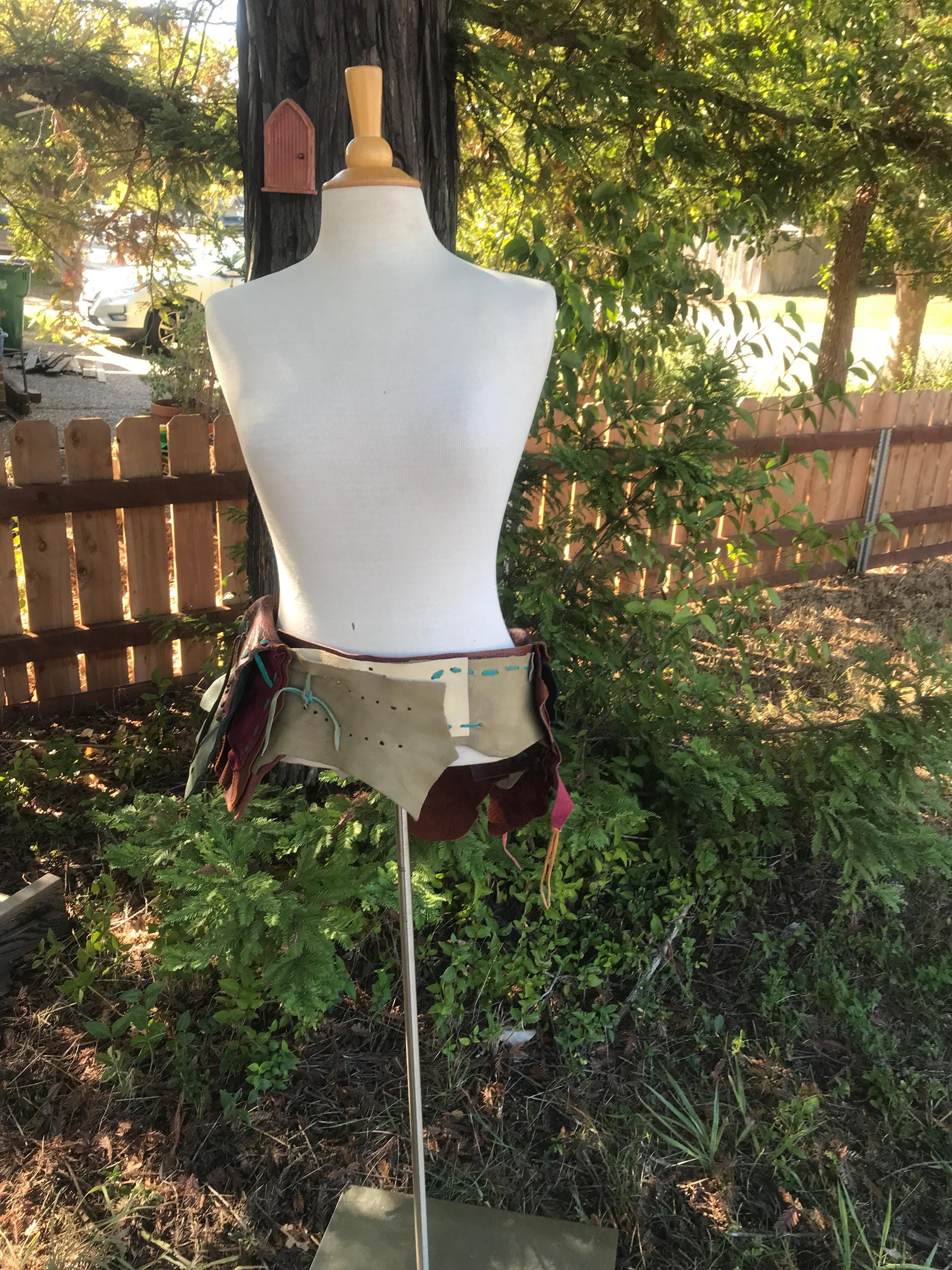 Colorful Leather Fairycore Belt With Pockets - Etsy