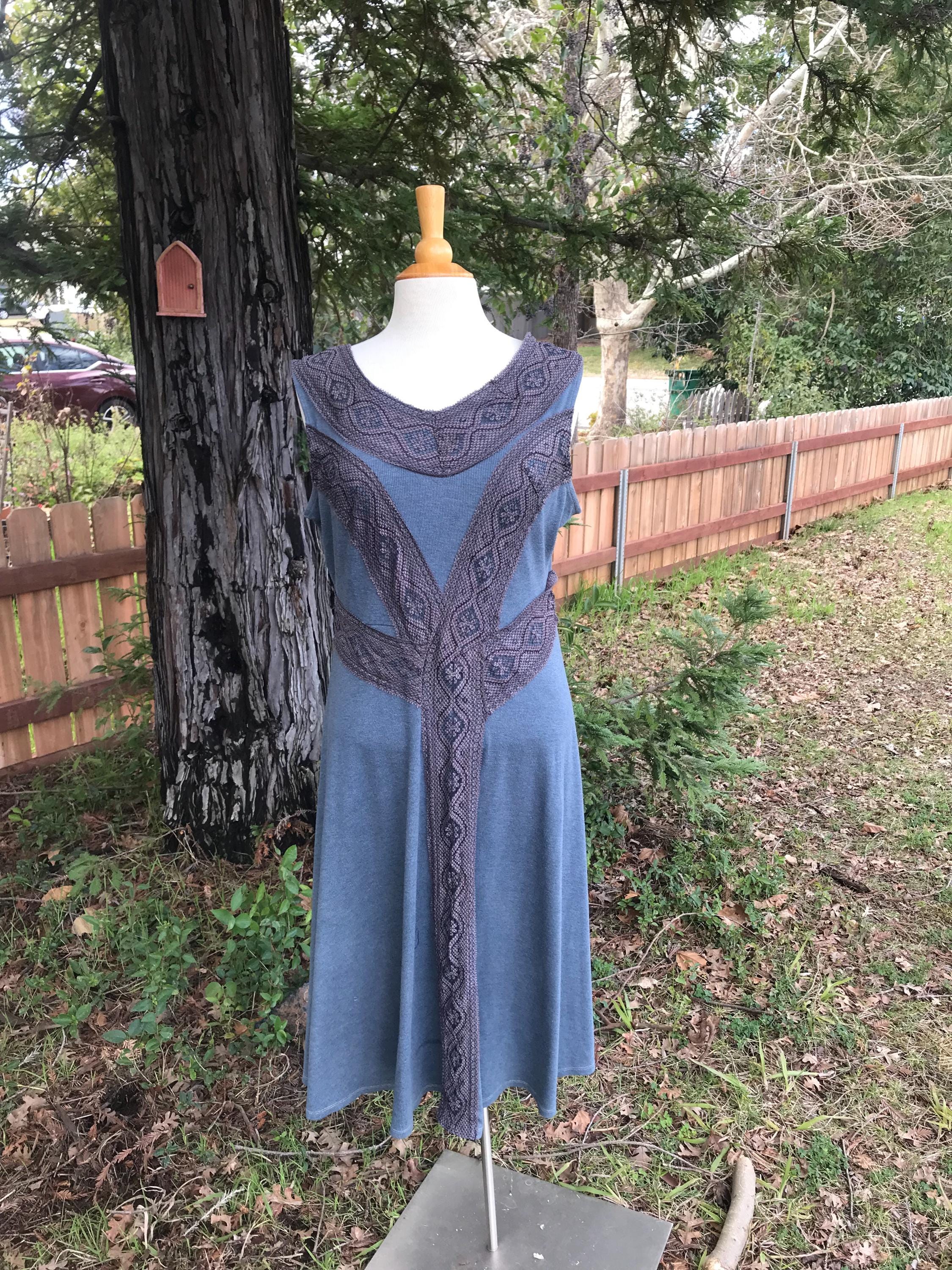 Whimsigoth Upcycled Lace Detail Midi Dress - Etsy