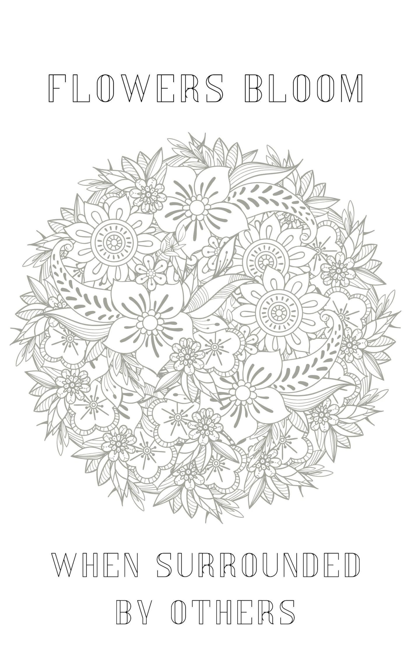 Neurodivergent Coloring Book Digital Files Printable Mindfulness Stress ...