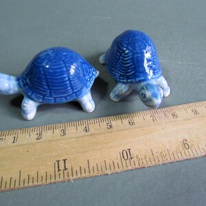 2 of Turtles Ceramic Animal Figurine Tiny Miniature Porcelain Staue ...