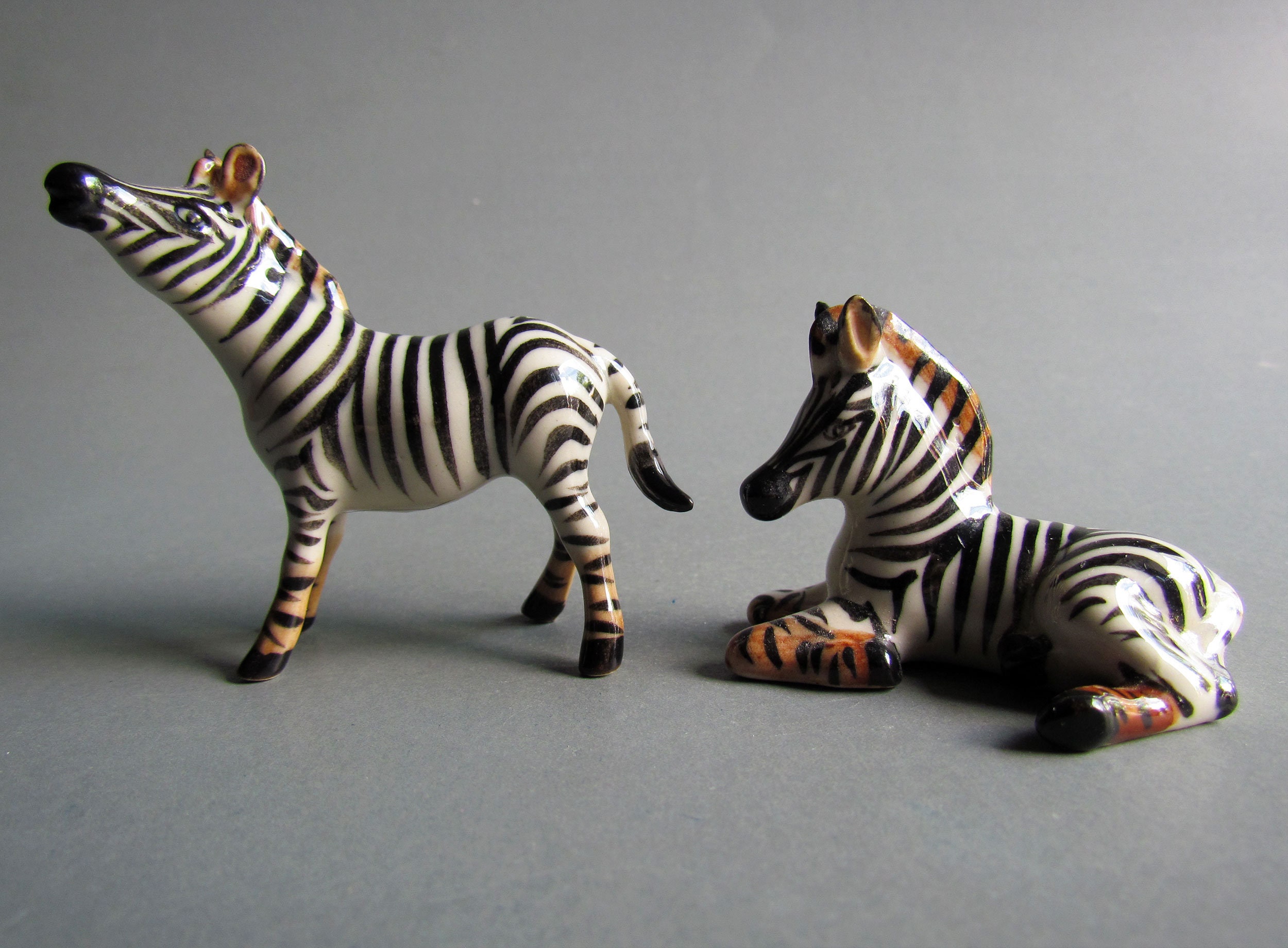 Zebra miniatura zebra animal cerámica cebra porcelana | Etsy