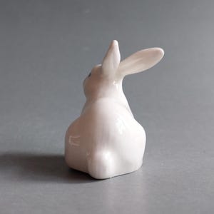 Rabbit Little Animal Miniature Ceramic Porcelain Figurine Statue Easter ...