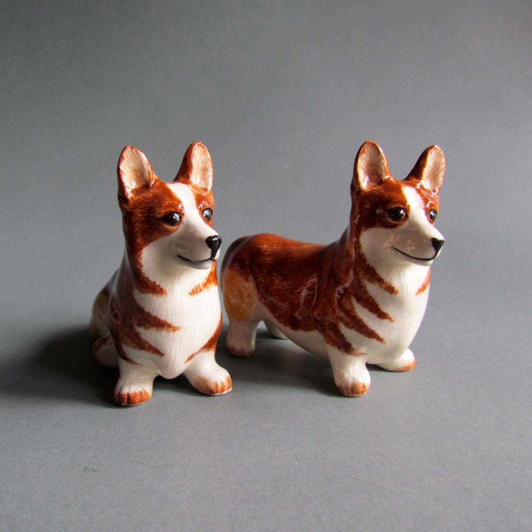 Dog Miniature Ceramic Animal Figurine Small Statue Collectible Dog ...