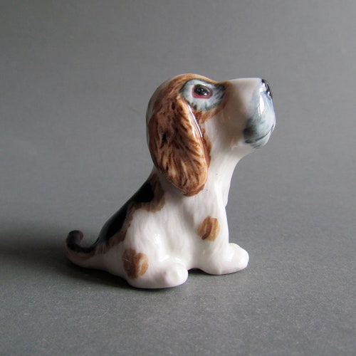 Miniature Ceramic Dog Bulldog Sitting Animal Cute Little Tiny - Etsy