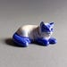 Delft Blue Ceramic Cat Figurine: Hand-painted Holland Decor - Etsy