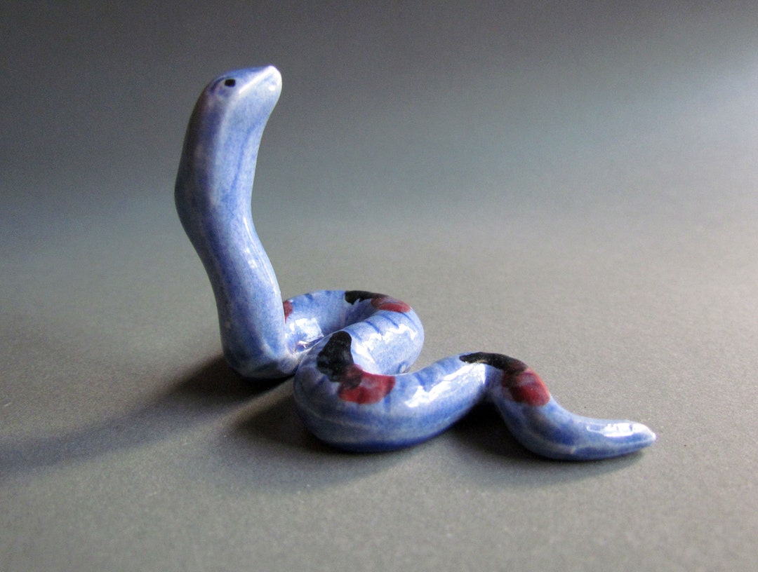 Snake Miniature Ceramic Animal Figurine Snake Porcelain Statue - Etsy