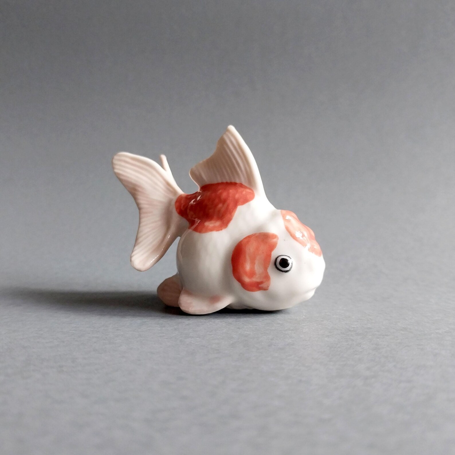Hand Painted Ceramic Goldfish Figurine | Koi Fish Decor - Etsy