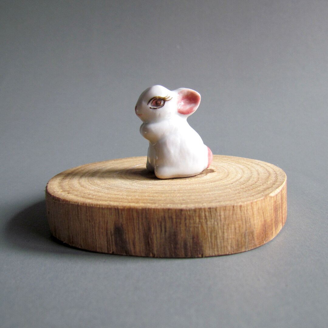 Rabbit, Miniature Animal, Rabbit Ceramic Figurine, Ceramic Bunny, Decor ...