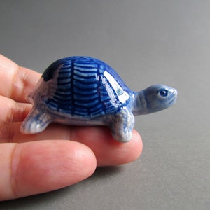 2 of Turtles Ceramic Animal Figurine Tiny Miniature Porcelain Staue ...