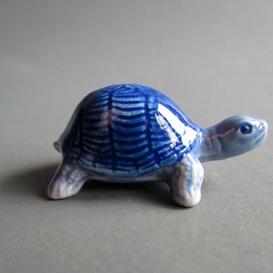 2 of Turtles Ceramic Animal Figurine Tiny Miniature Porcelain Staue ...