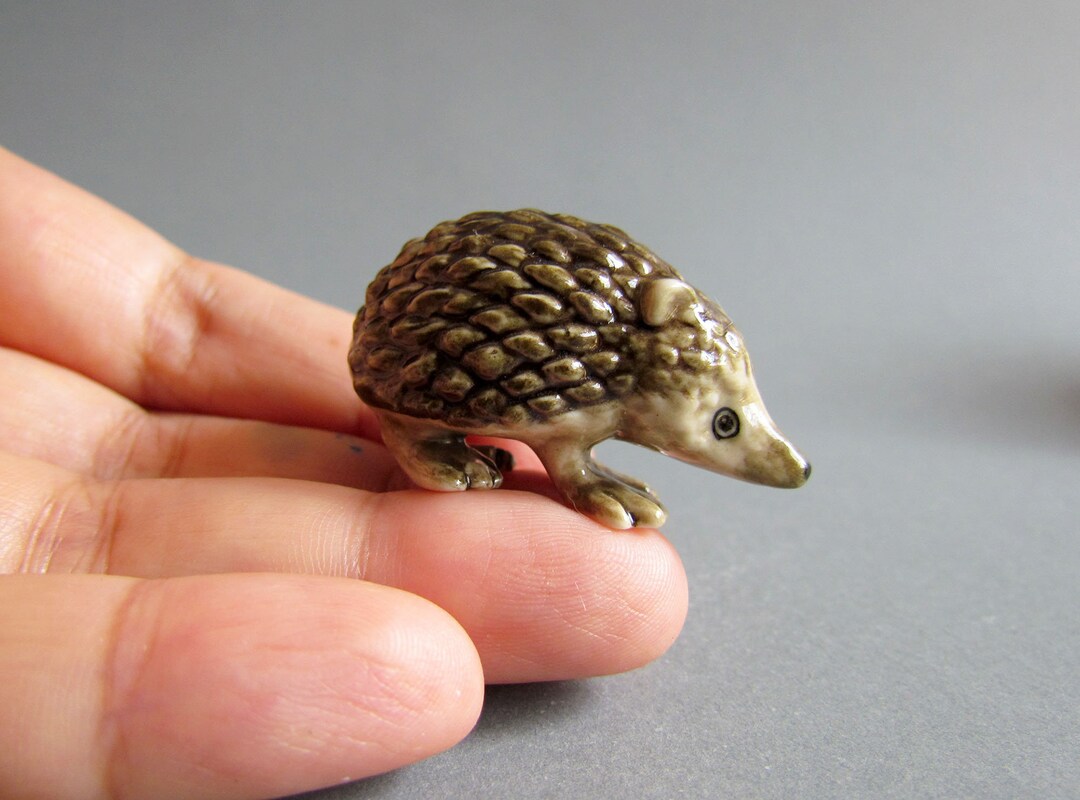 Armadillo Ceramic Porcelain Figurine Miniature Porcupine - Etsy