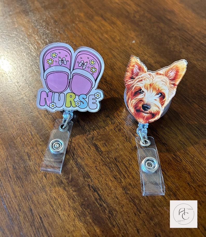 Badge Reel: Custom Acrylic for ID Badges, Cute & Personalized Photos ...