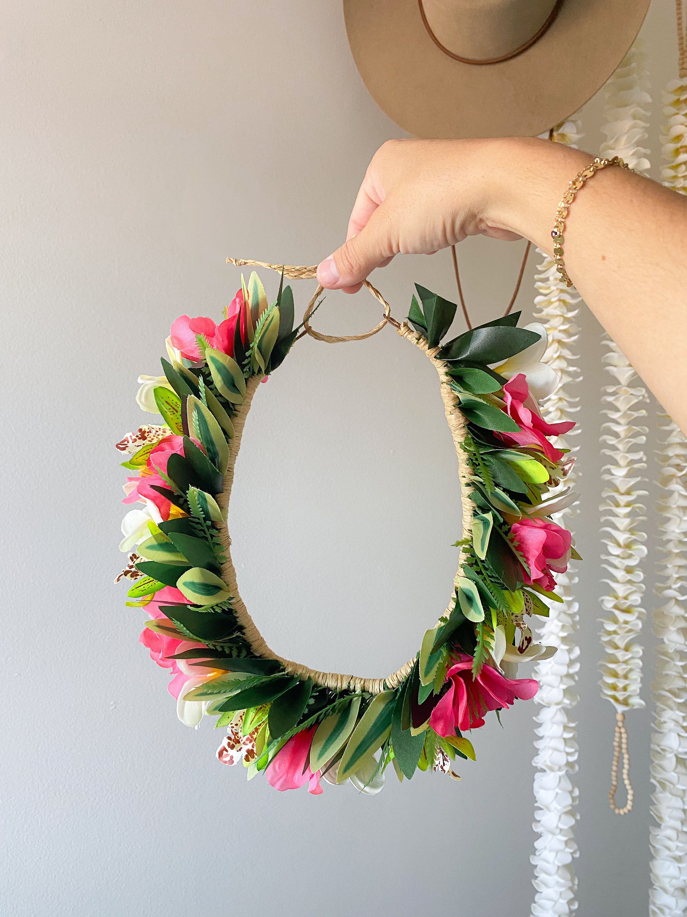 Flower Crown Silk Tropical Flower Crown Hawaii Flower Crown Orchid ...