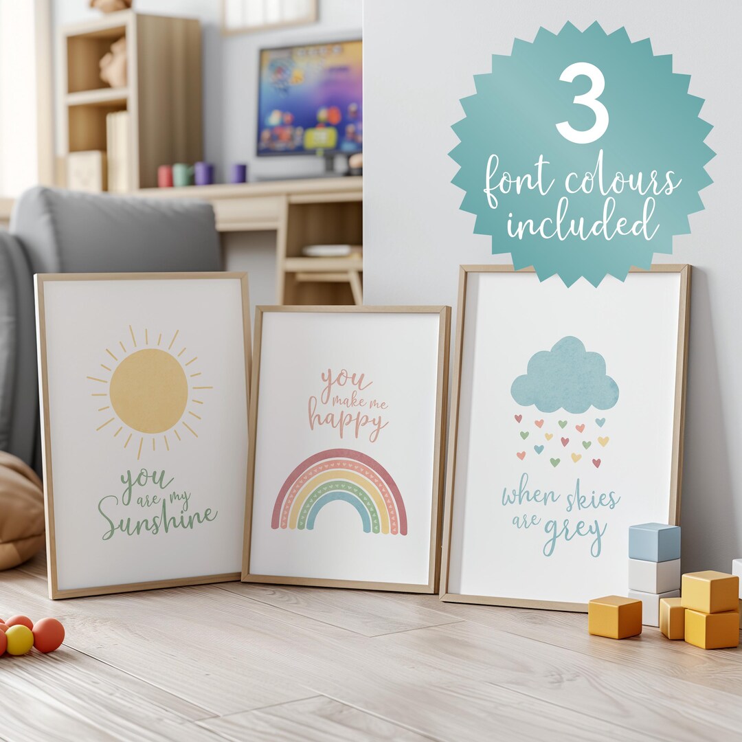 You Are My Sunshine Nursery Wall Art | Sunshine Baby Room Decor ...