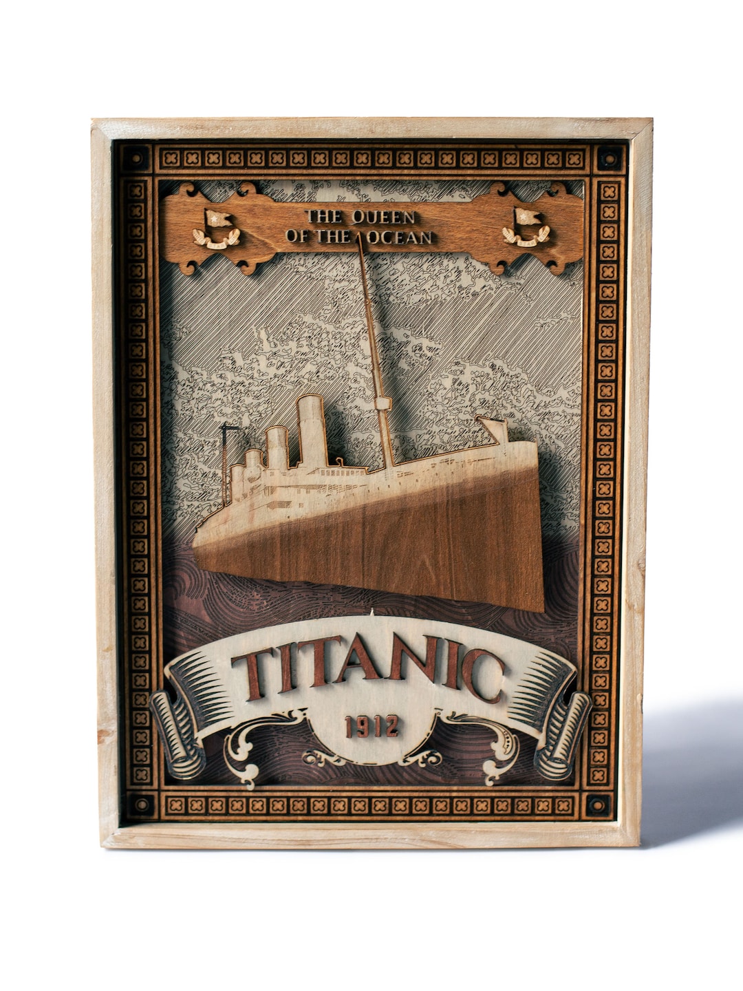 Titanic Wooden Wall Art: Handcrafted Vintage Ship Decor - Etsy