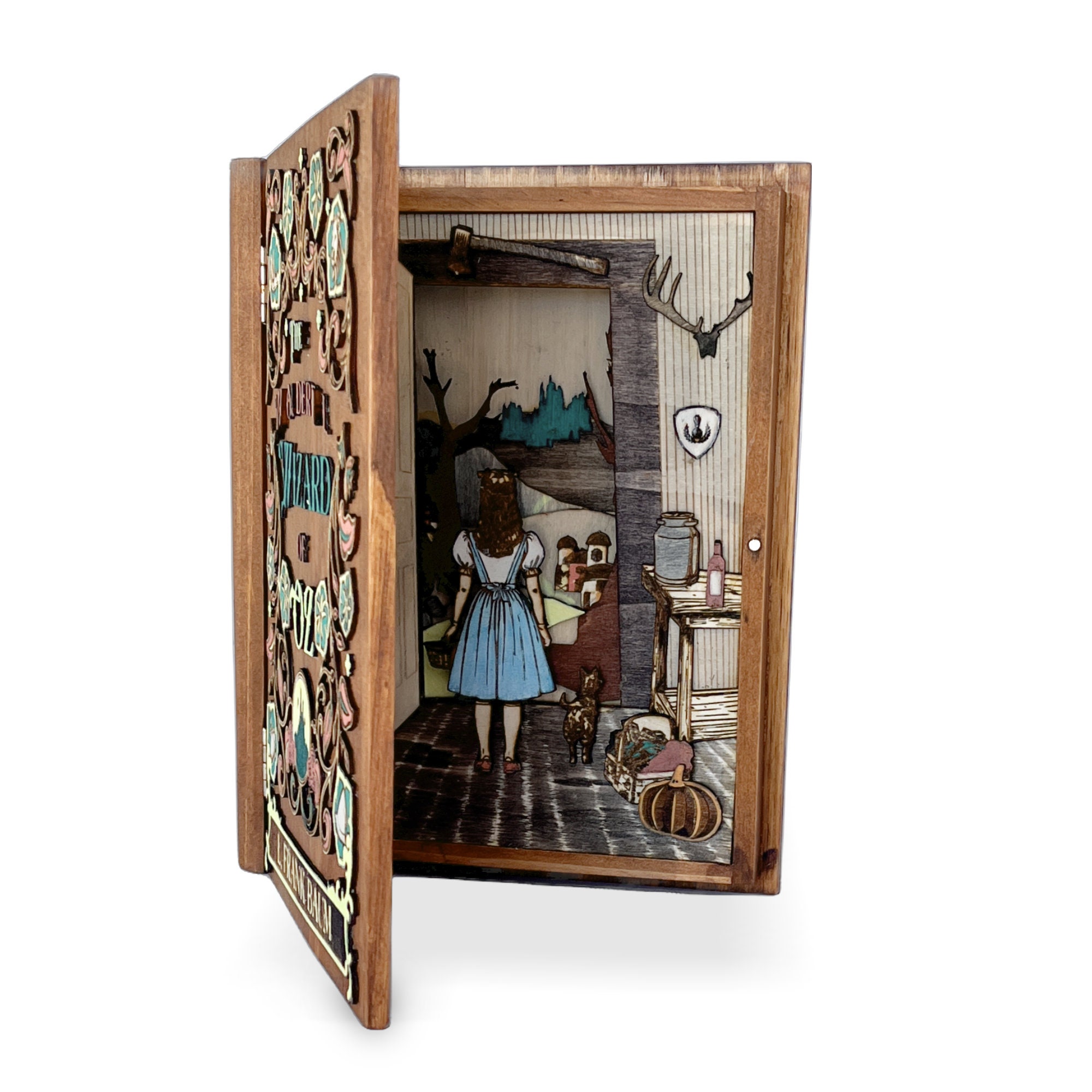 The Wonderful Wizard of Oz 3D Book Art Multi-layered Wood Decor ...