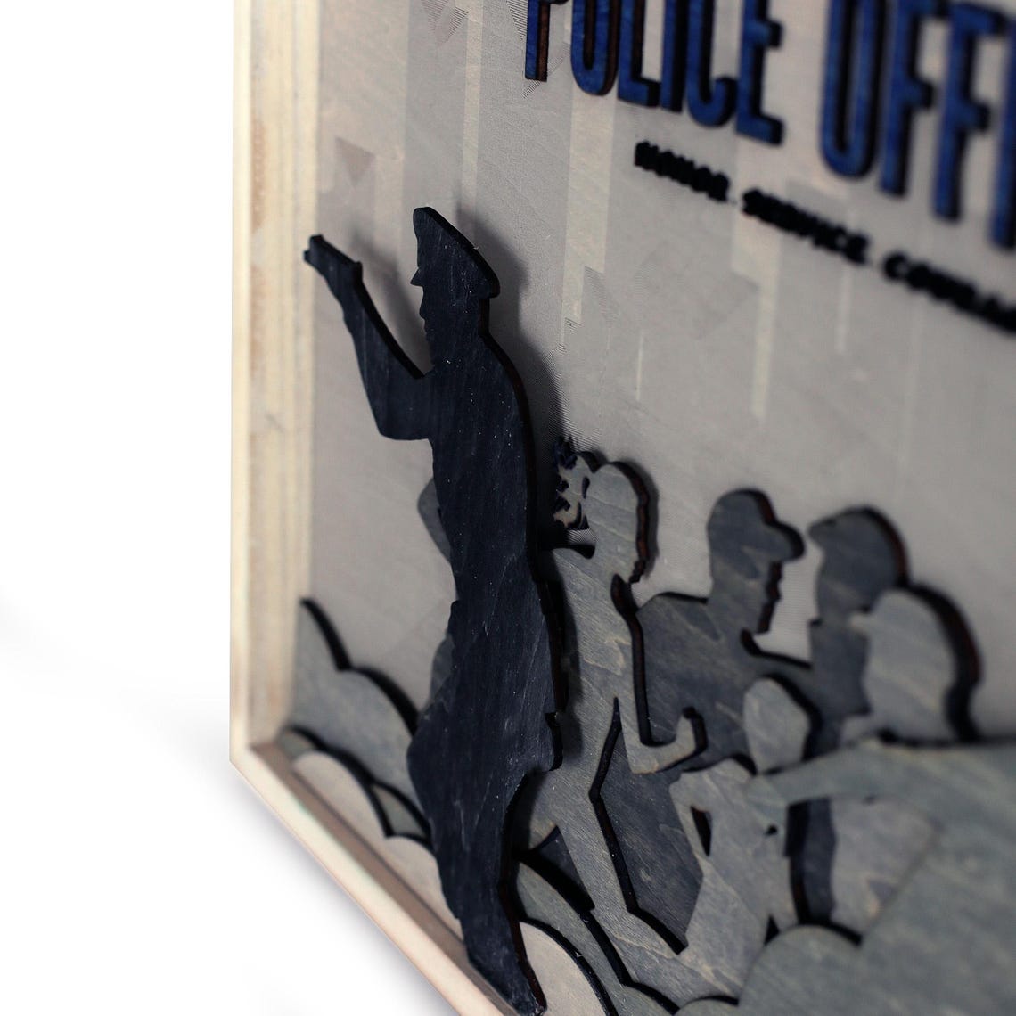 Handcrafted Wooden Police Officer Wall Art, Badge Decor - Etsy