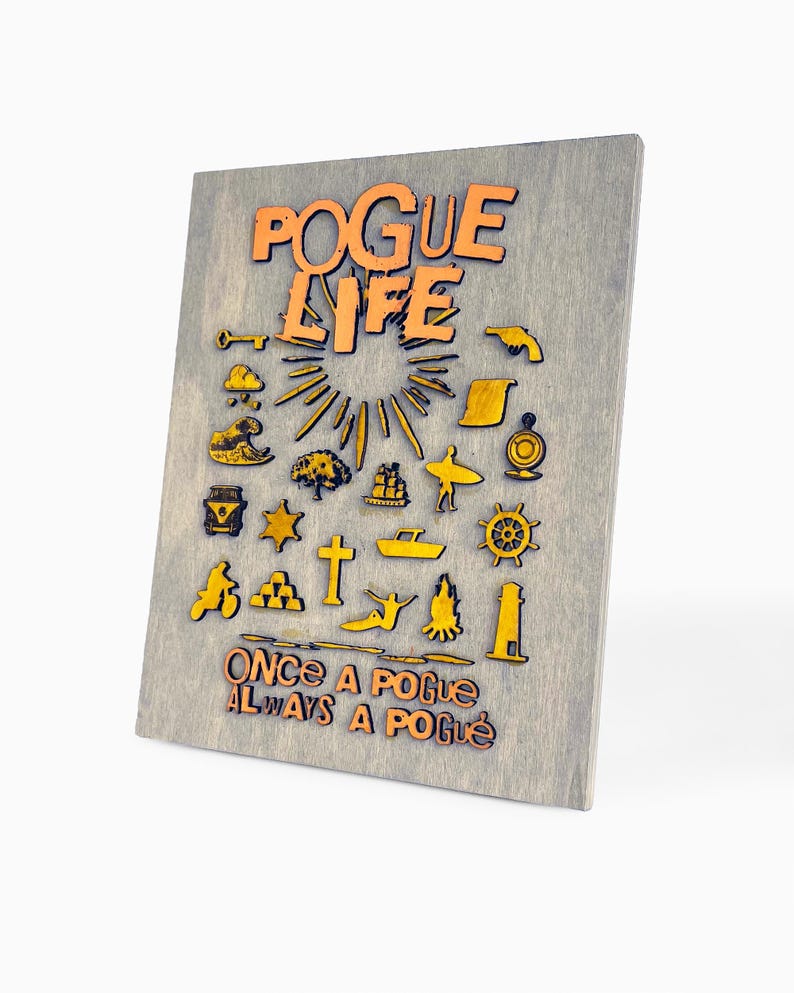 Pogue Life Wooden Wall Art for Outer Banks Fan Inspired Art for OBX ...
