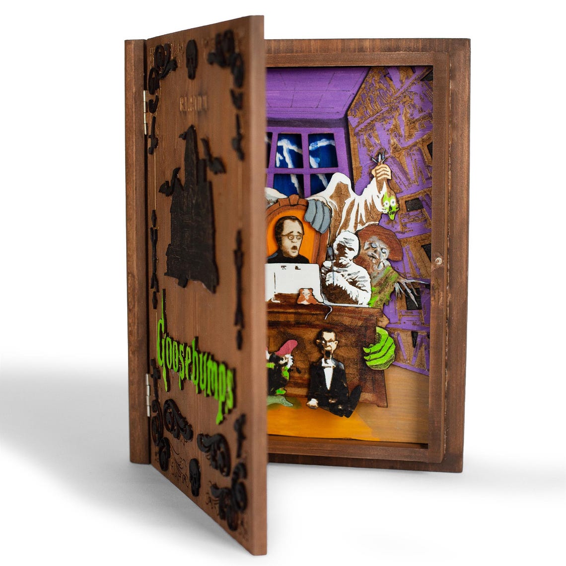 Goosebumps Book Art | R.L. Stine, Slappy the Dummy, 3D Wood - Etsy