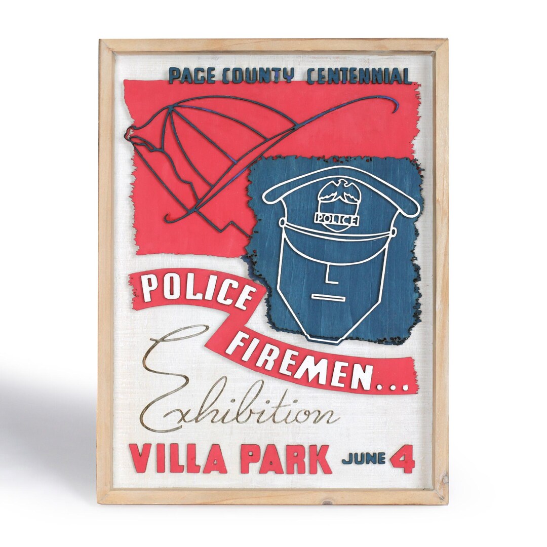 Police & Firemen Exhibition Framed Wooden Wall Art - Etsy