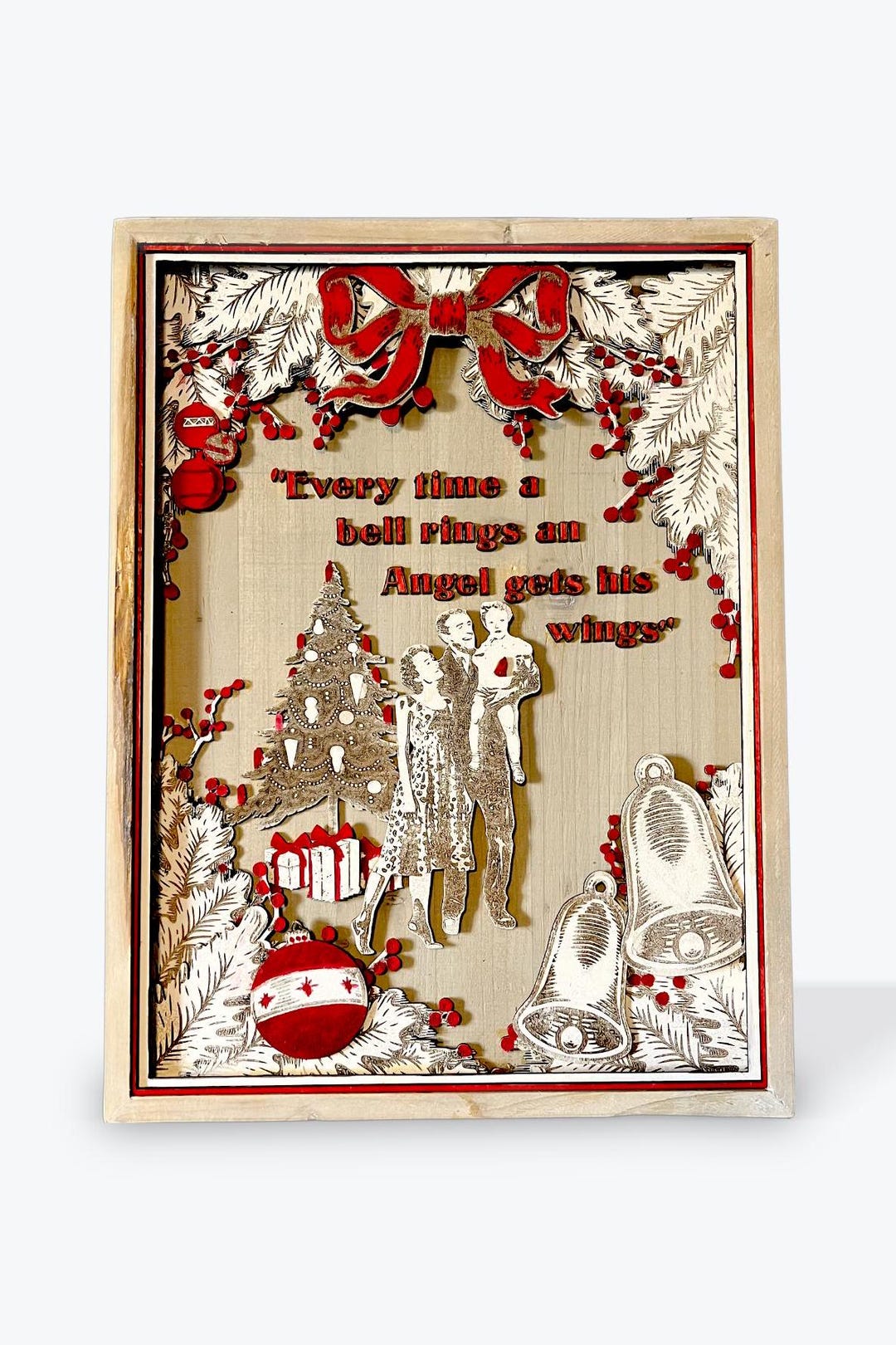 It's a Wonderful Life Movie Fan Art Wood Wall Art for Christmas Movie ...