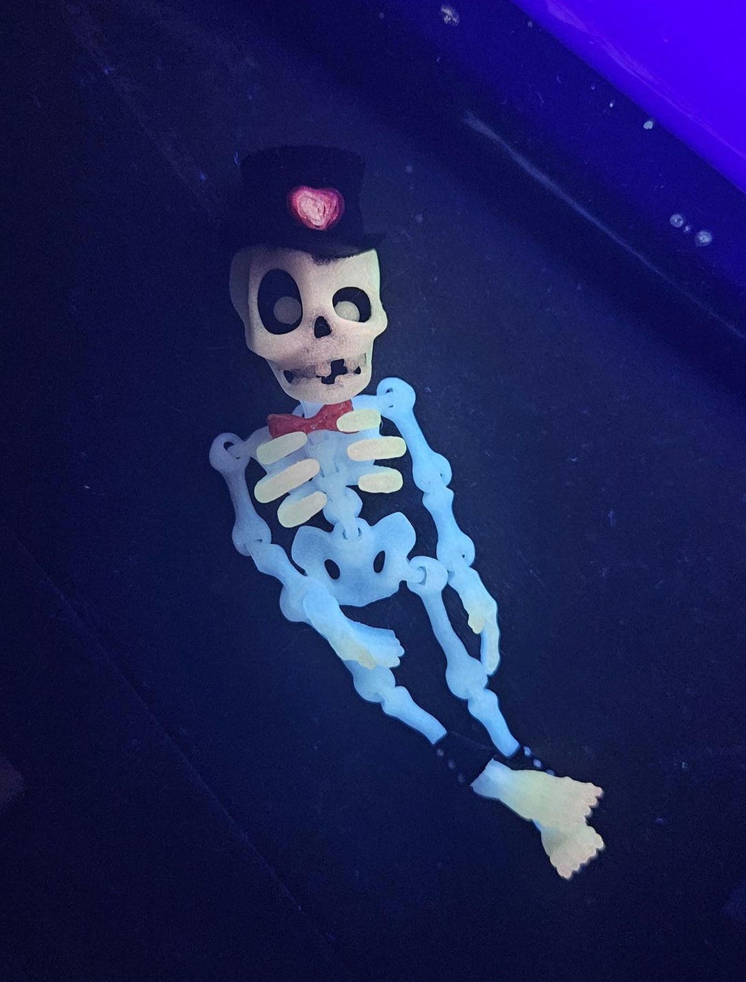 3D Printed Articulated Flexy Glow Dapper Skeleton - Etsy