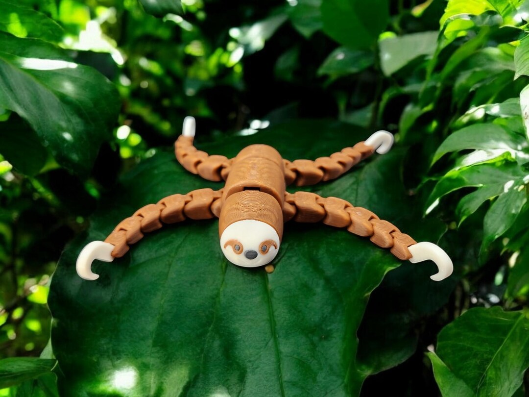 3D Printed Flexy Sloth - Cute Articulated Toy - Etsy