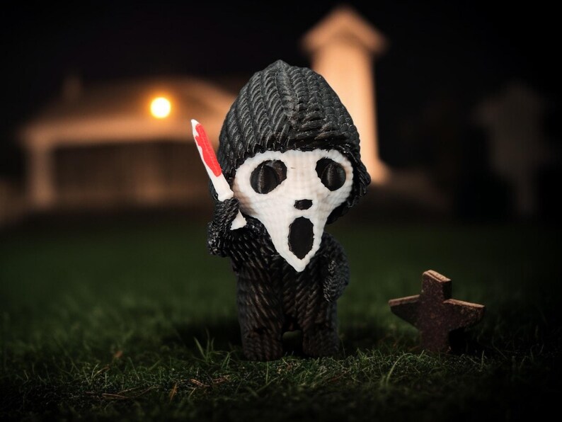 3D Printed Ghostface-inspired Crochet Doll – Horror Movie Collectible ...
