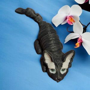 3D Printed Articulated Cat Figurine – Poseable Flexi Cats in Multiple ...