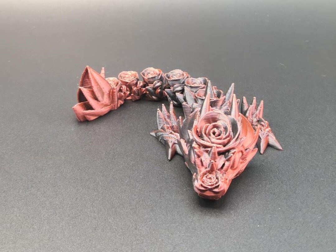 Flexible 3D Printed Baby Rose Dragon – Colorful Articulated Fantasy ...
