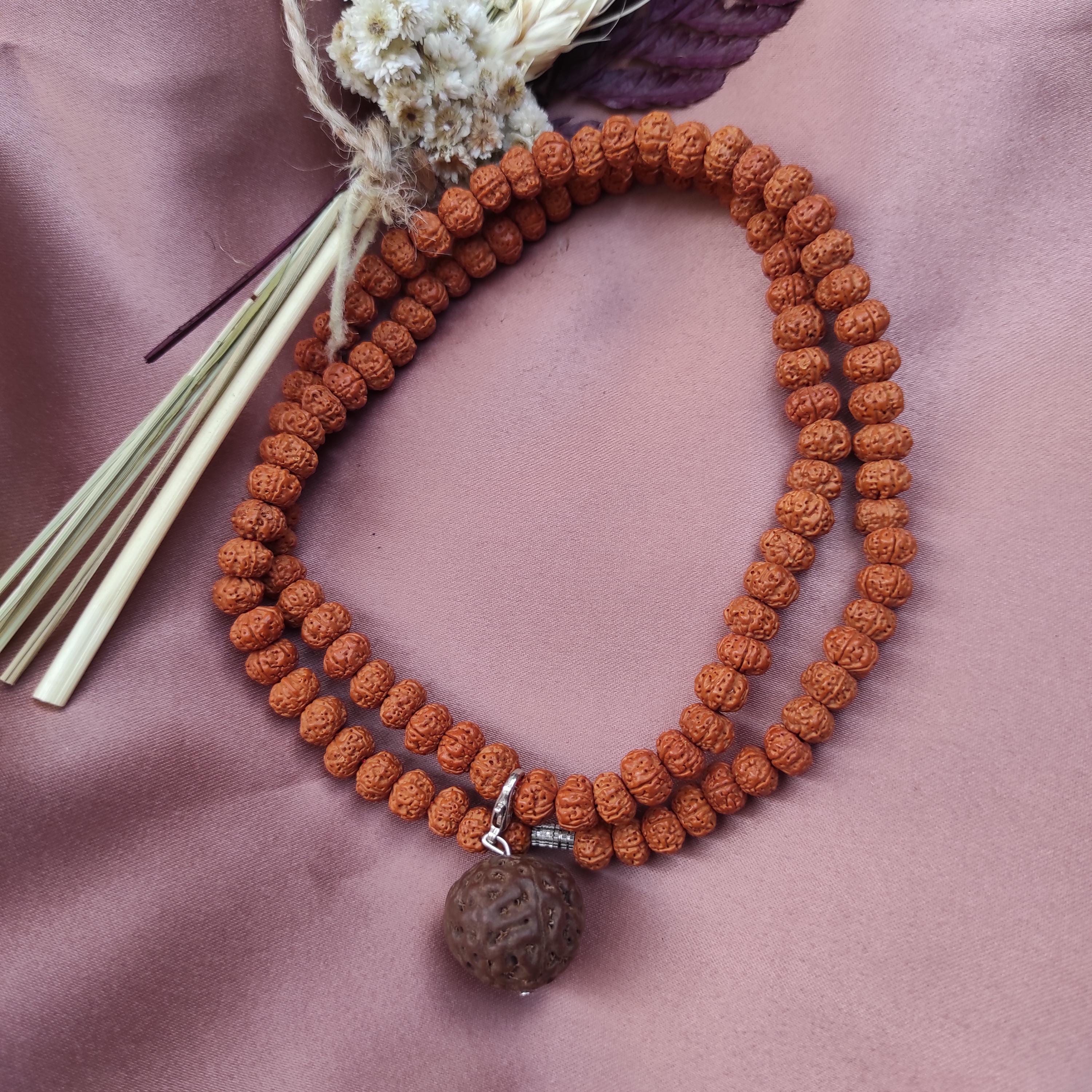 Authentic Jenitri Rudraksha Healing Necklace Chakra Balancing ...