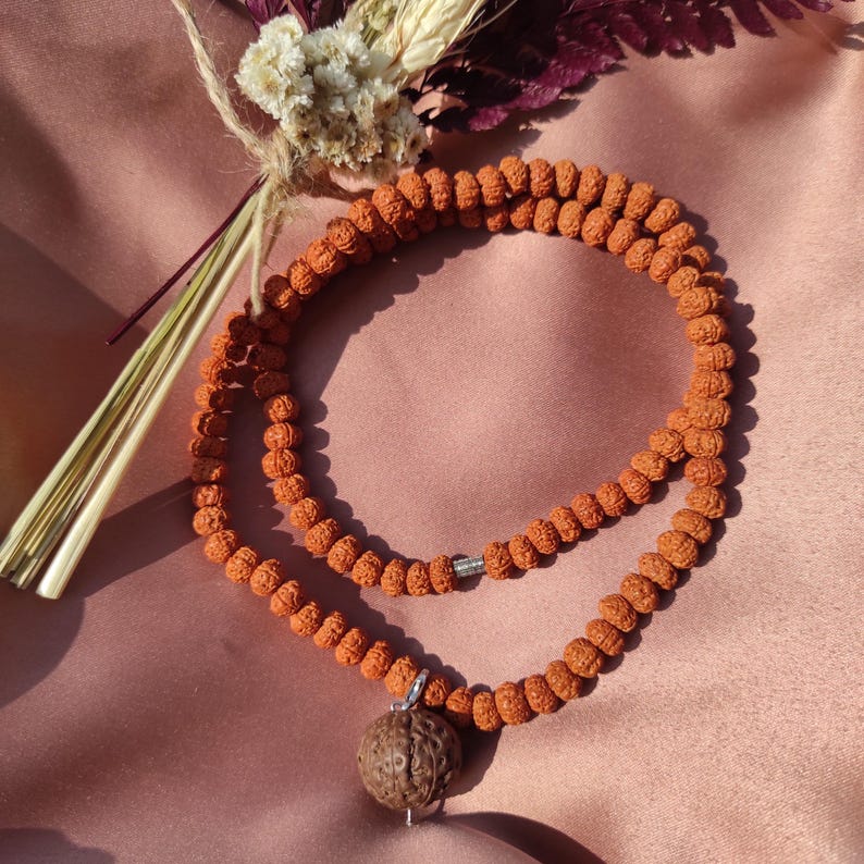 Authentic Jenitri Rudraksha Healing Necklace Chakra Balancing ...
