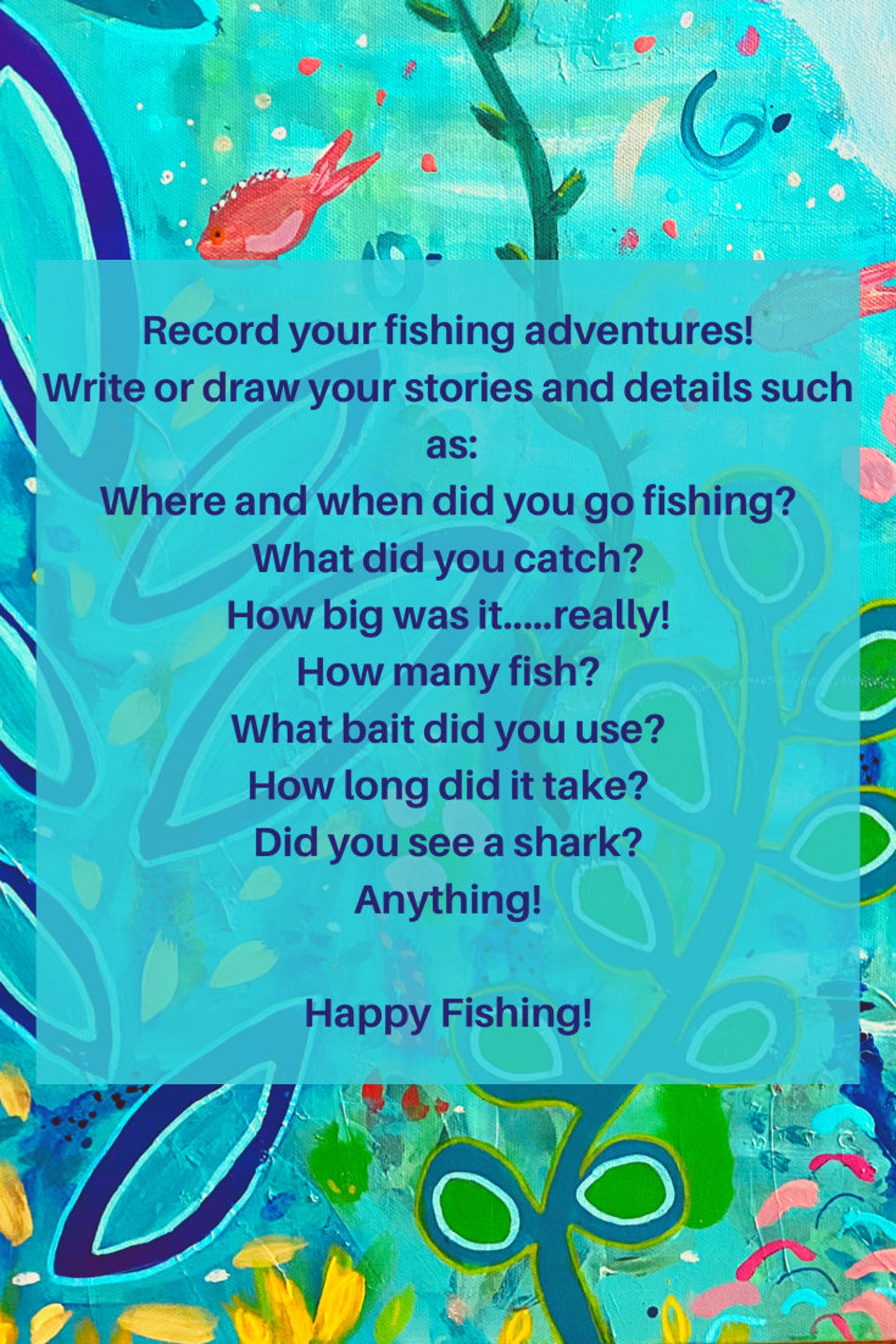 Printable Journal - Fishing - Etsy