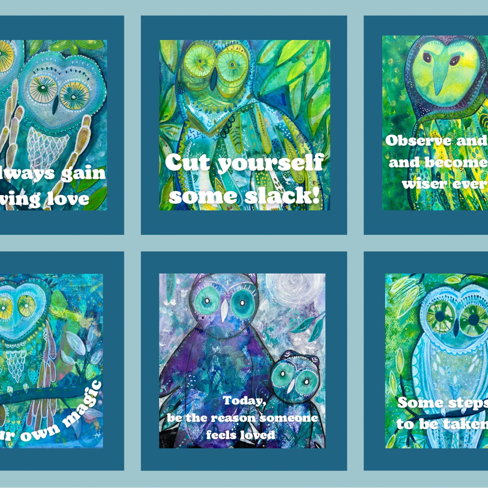 Printable Affirmation Cards Wise Owls - Etsy