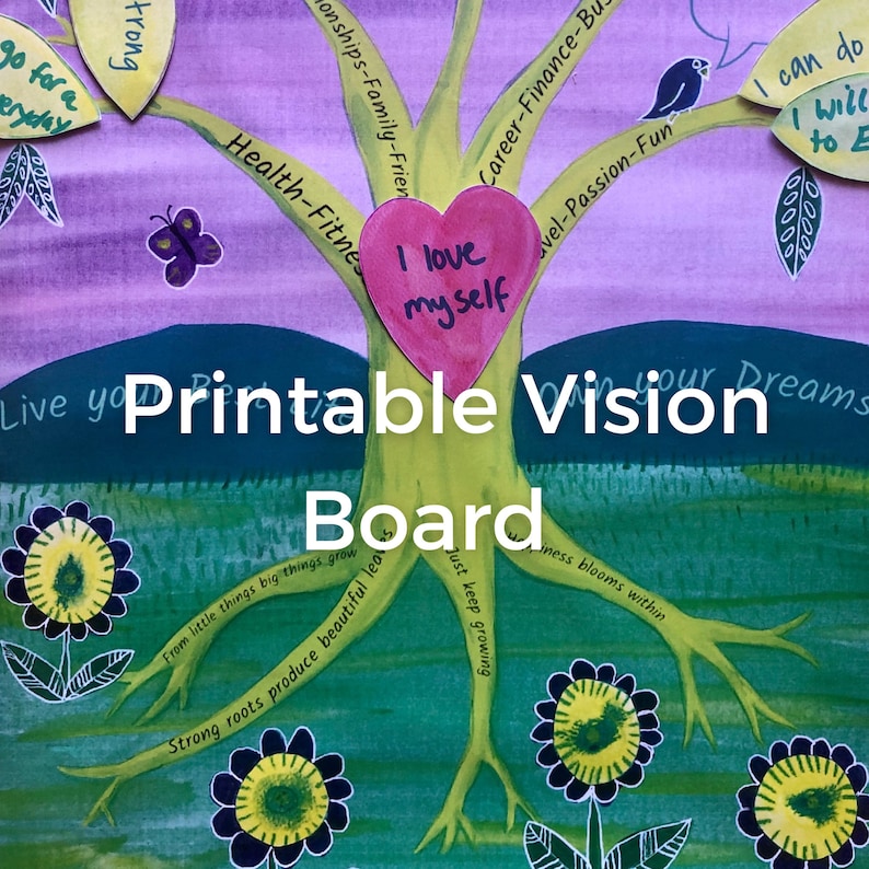 Vision Board Kit, Printable - Etsy