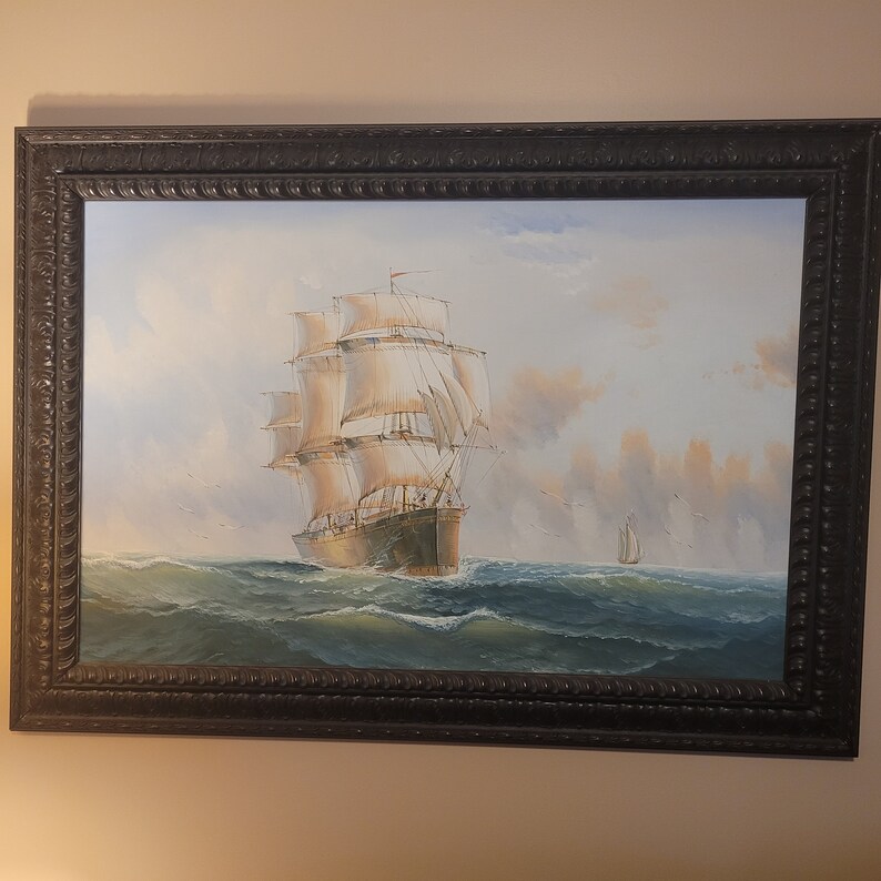Original Painting Colonial Ship - Etsy