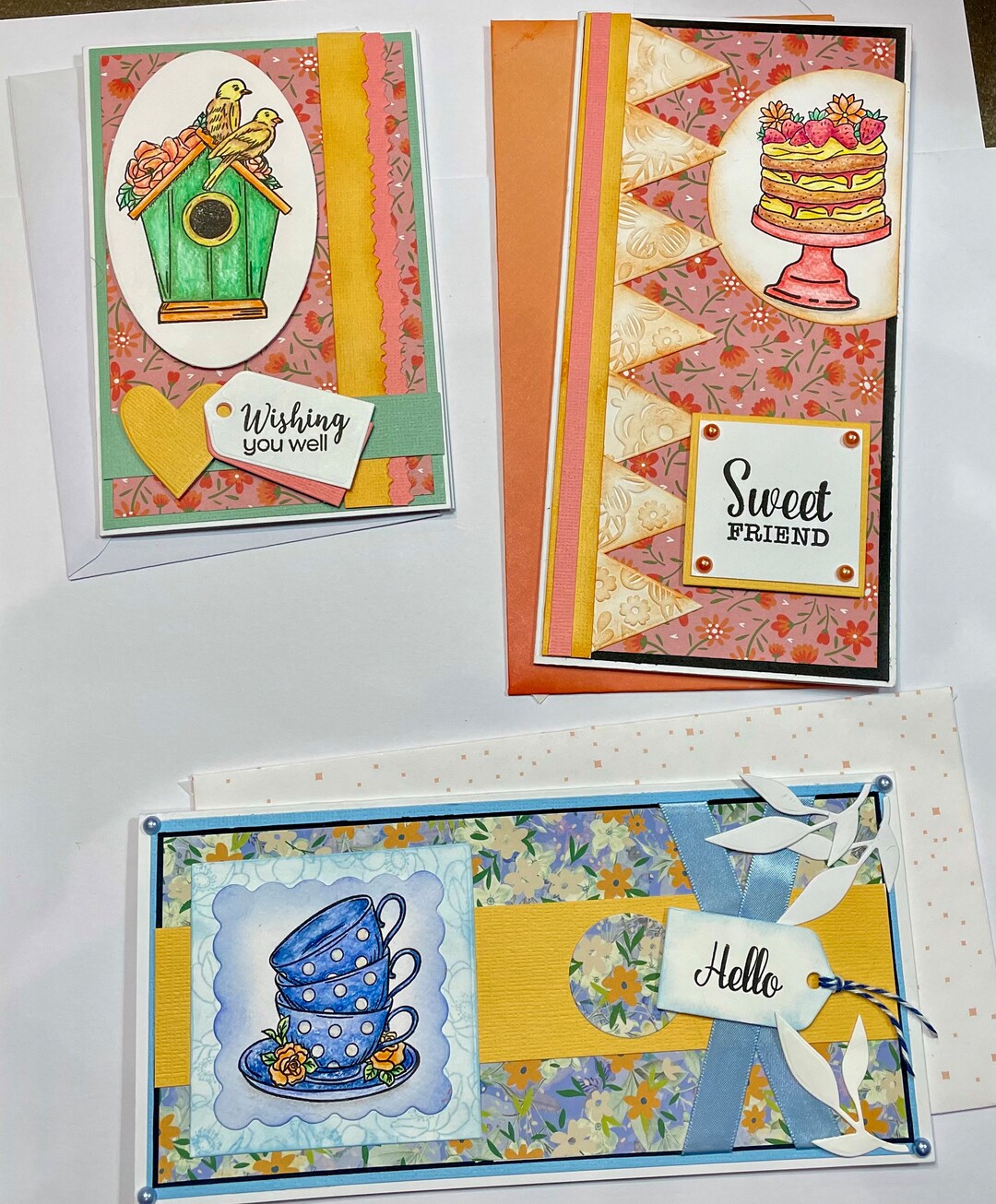 Set of 6 Lovely Greeting Cards - Etsy