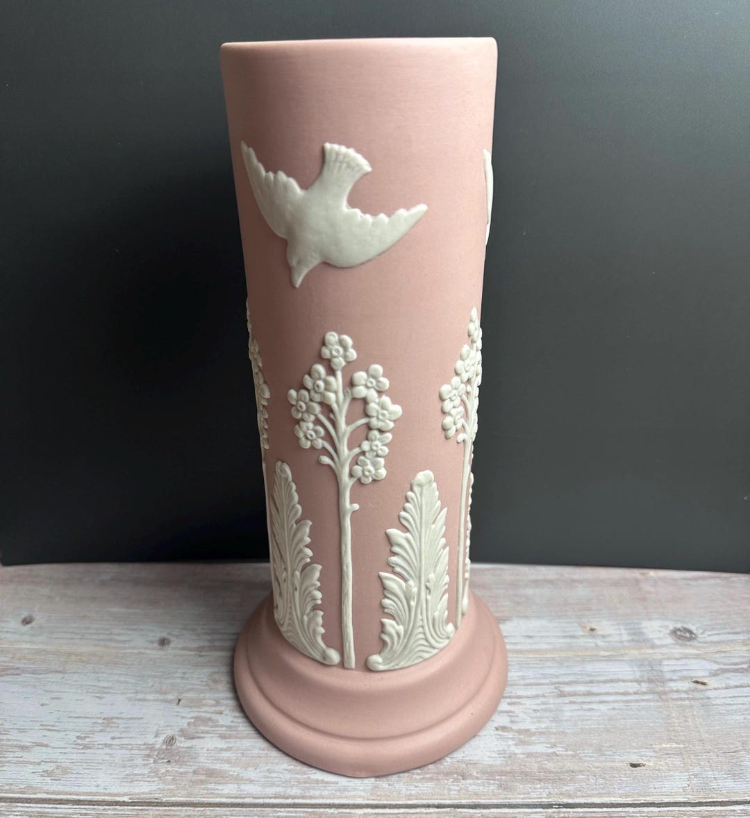 Vintage Pink Jasperware Ecanada Pottery Vase - Etsy