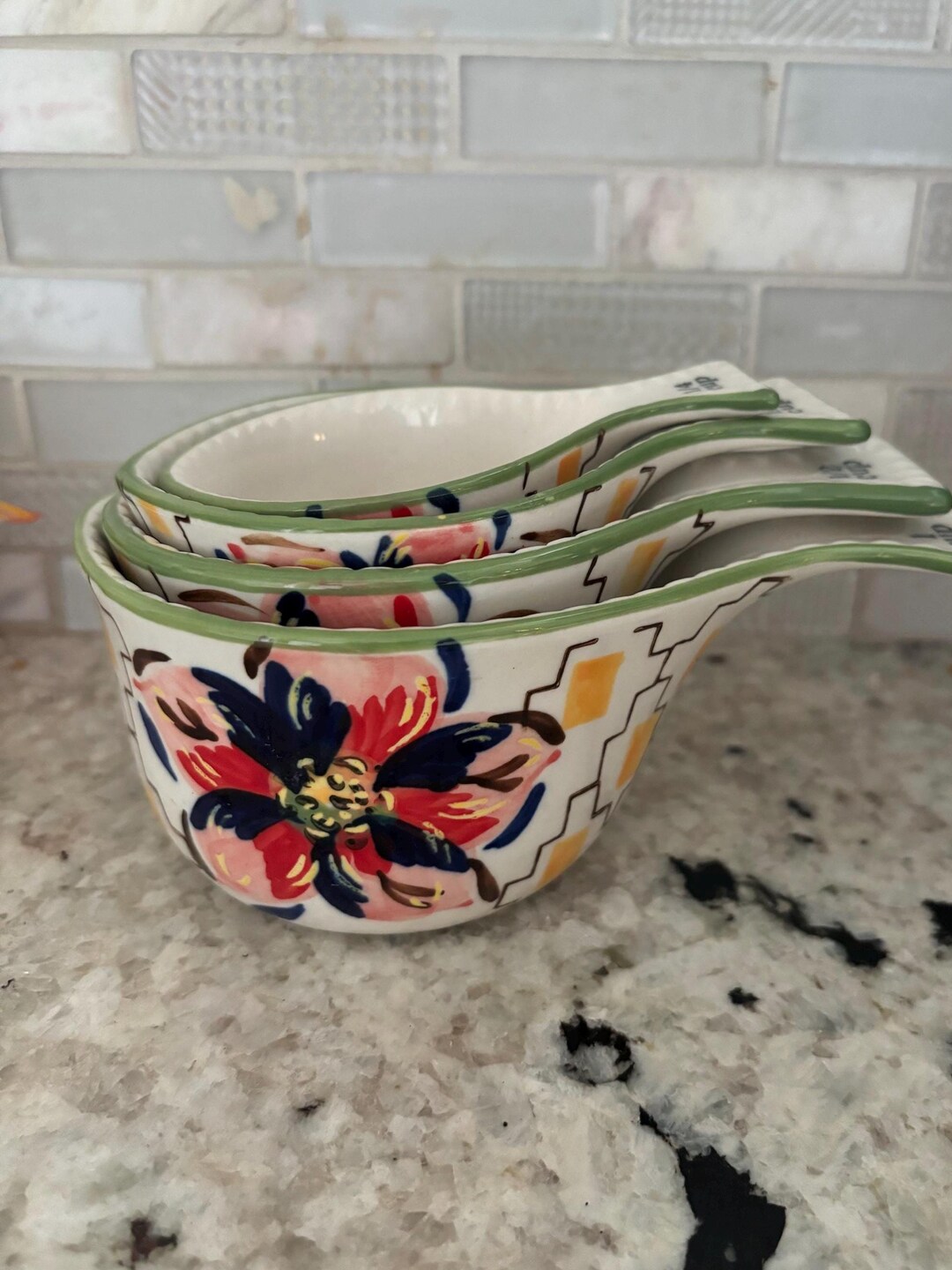 Vintage Floral Ceramic Measuring Cups Kitchen Decor Must-have - Etsy