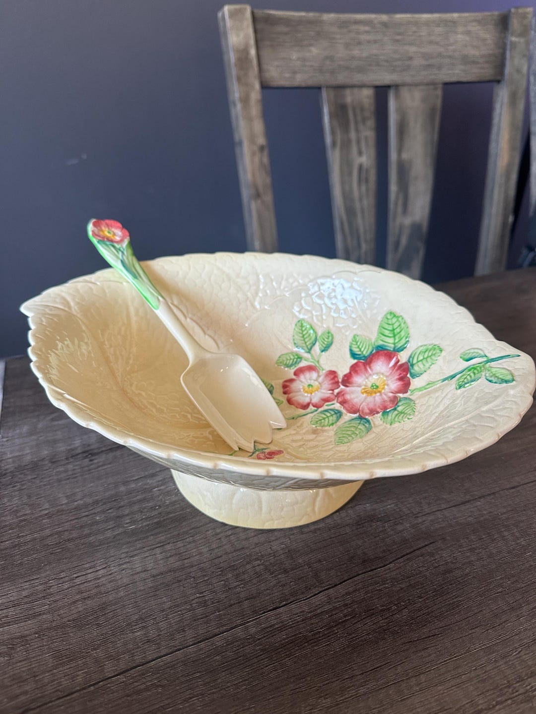 1940s Carlton Ware Fruit/vegetable Pedestal Bowl With Server - Wild ...