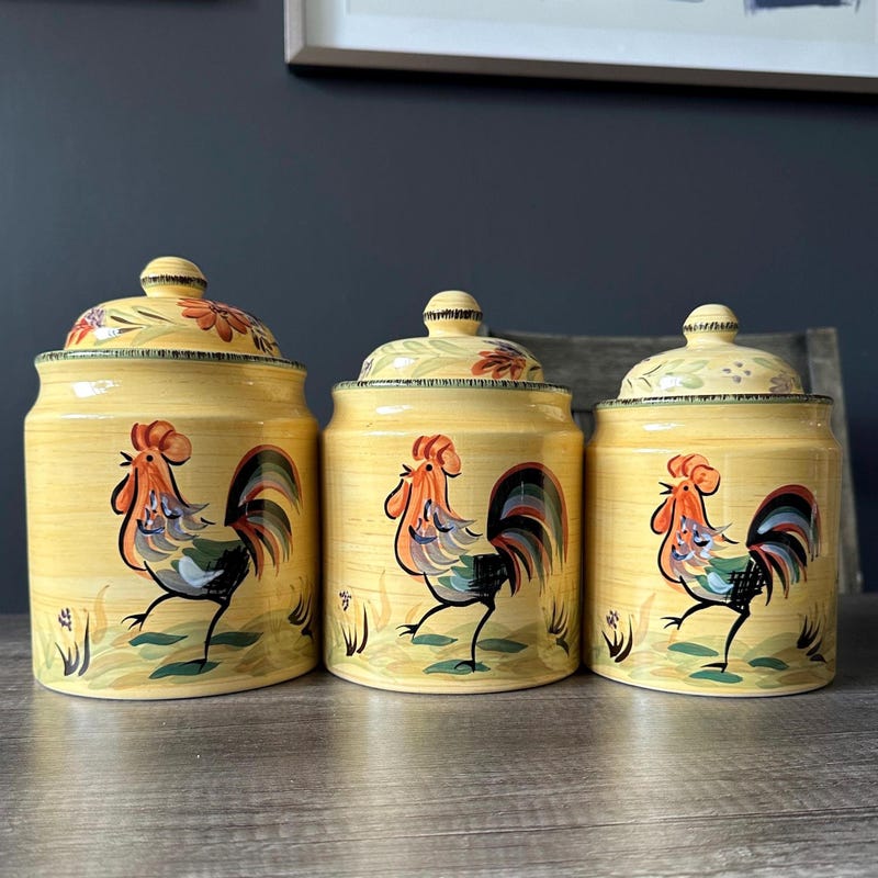 Rooster Canister Set - Etsy