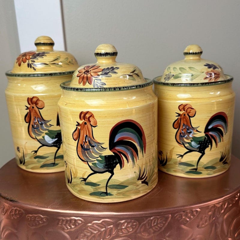 Rooster Canister Set - Etsy