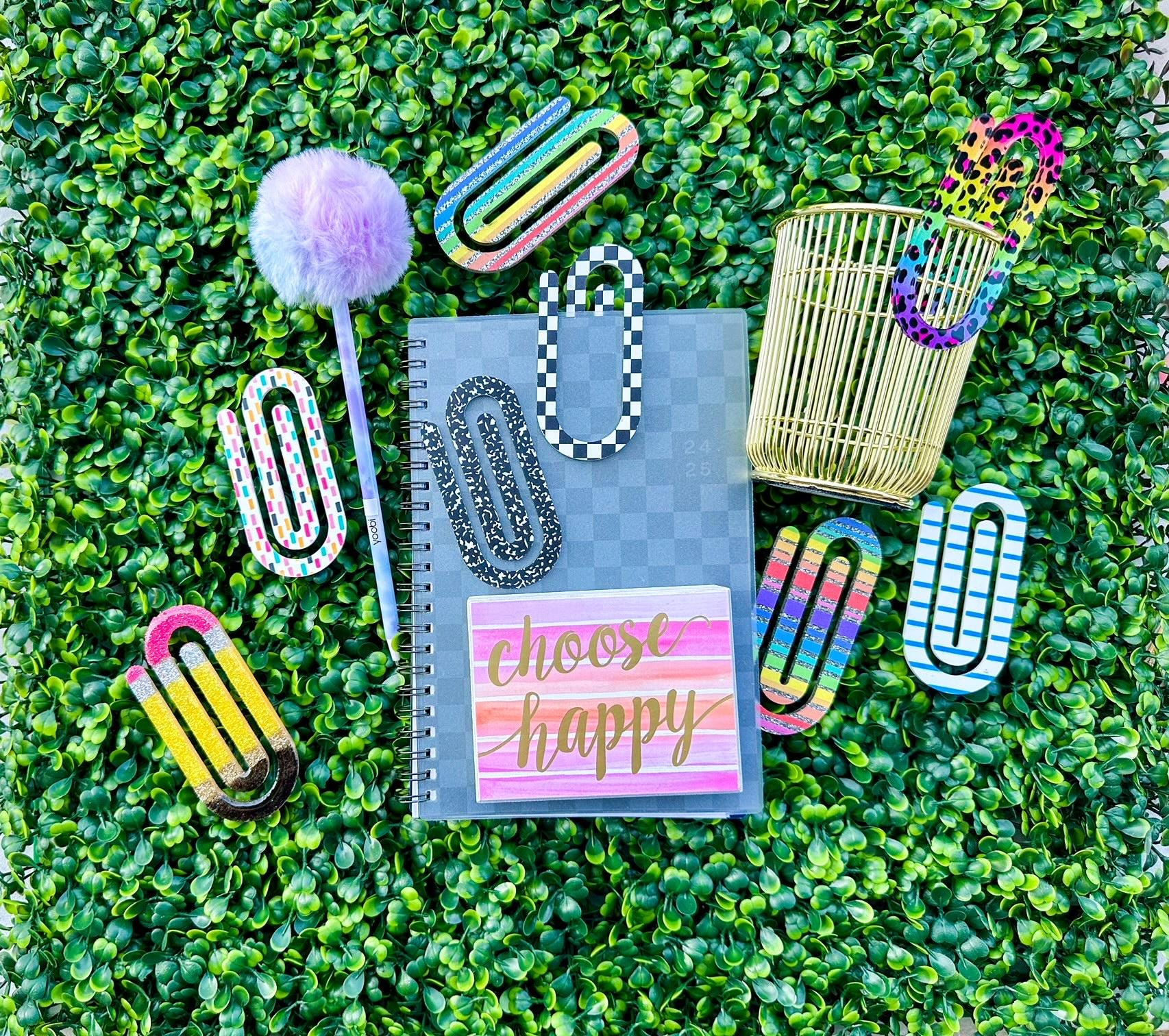 Colorful Jumbo Paperclip Bookmark- Bookmark. Jumbo Paper Clip for ...