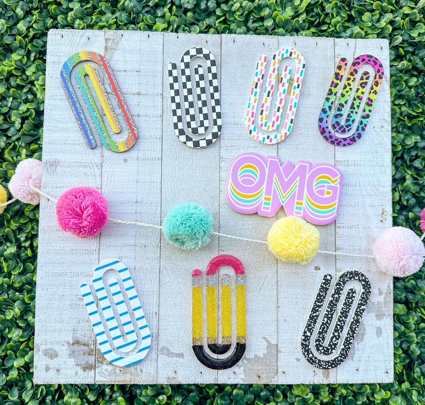 Colorful Jumbo Paperclip Bookmark- Bookmark. Jumbo Paper Clip for ...