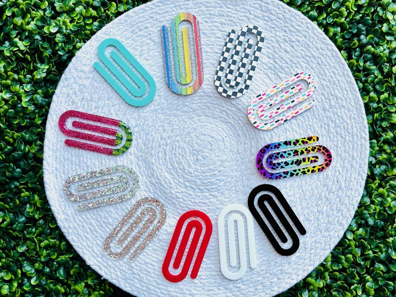 Colorful Jumbo Paperclip Bookmark- Bookmark. Jumbo Paper Clip for ...