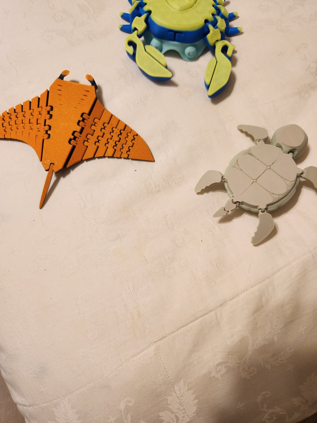 Articulated 3d Print Sea Creature Bundle.baby Sea Turtle, Sting Ray ...