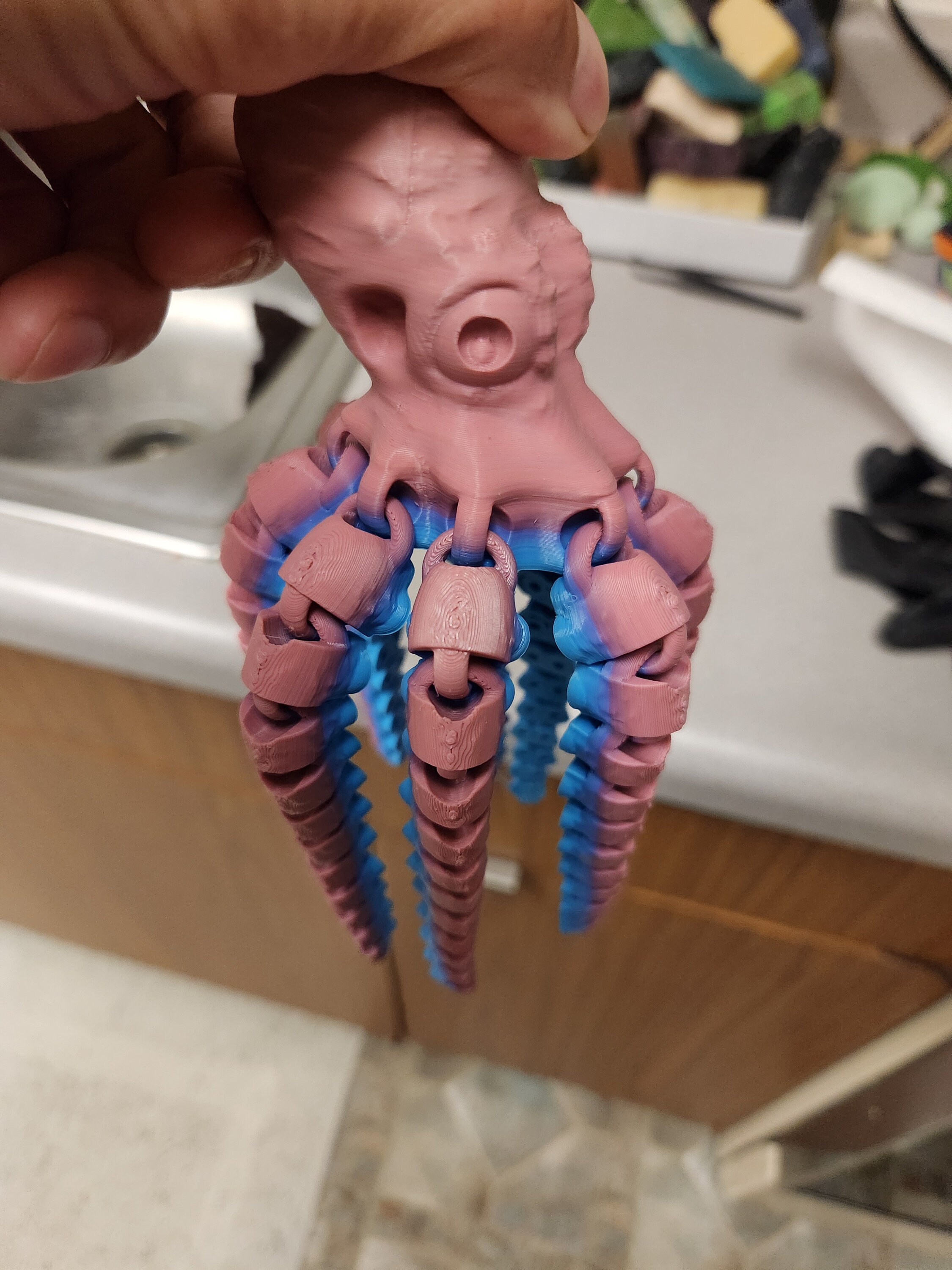 3d Print Articulated Octopus. Made With a Matte Pla Filament That ...
