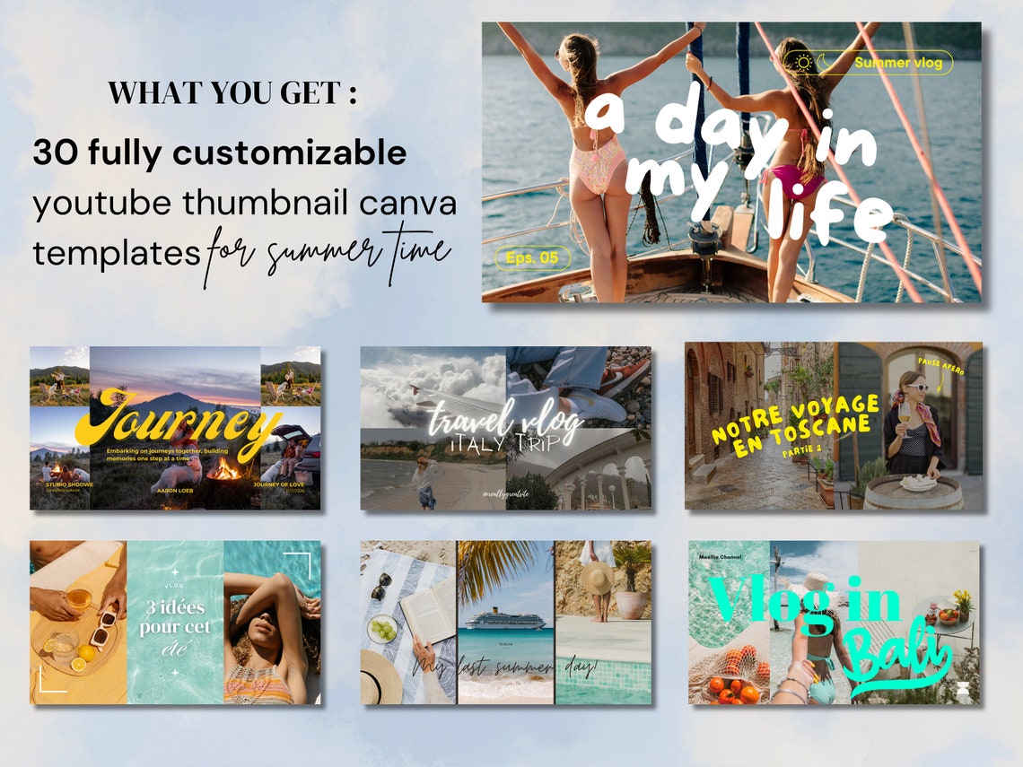 Canva Youtube Thumbnail Templates, Youtube Templates for Influencers ...
