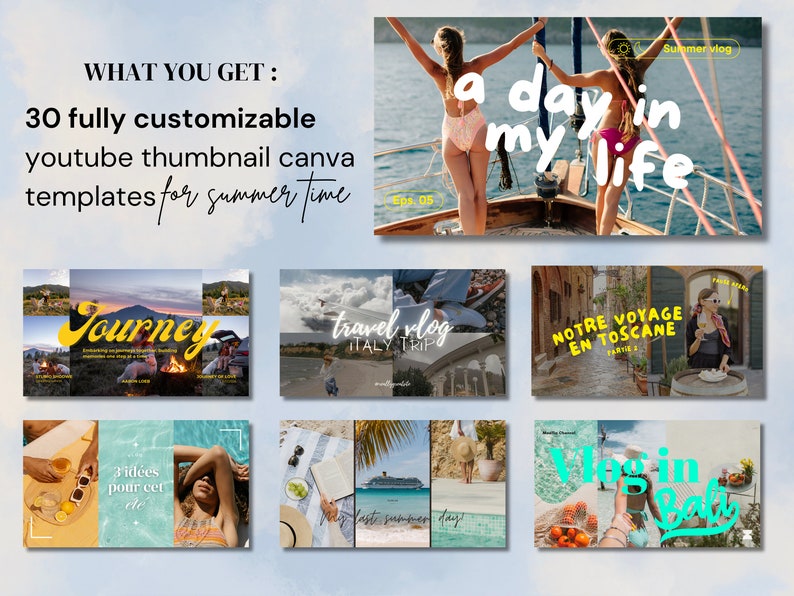 Canva Youtube Thumbnail Templates, Youtube Templates for Influencers ...
