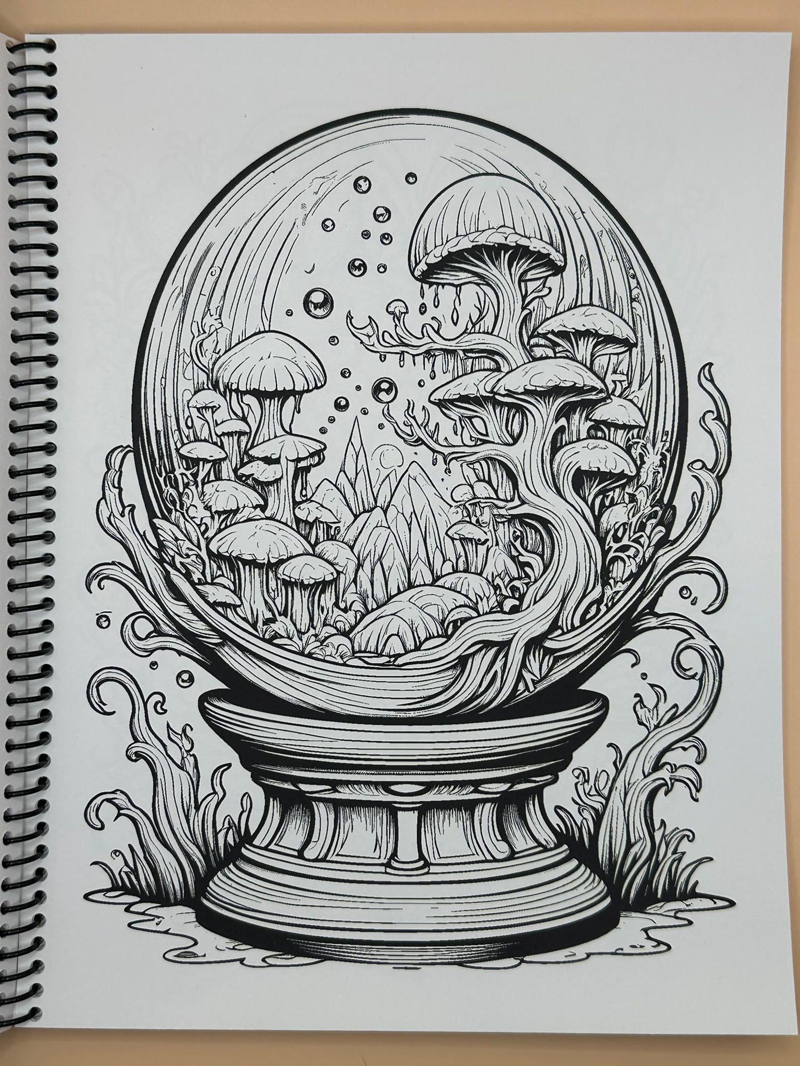 Magical Whispers a Coloring Book, Magic Themed Coloring, Stress Relief ...